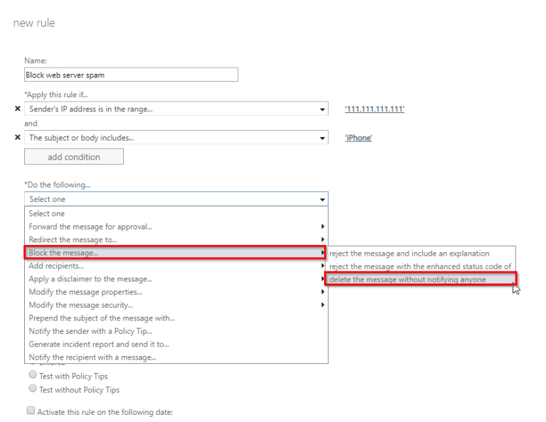 Office 365 Exchange Online Protection (EOP) – Mail Flow Rules – Nedim's ...